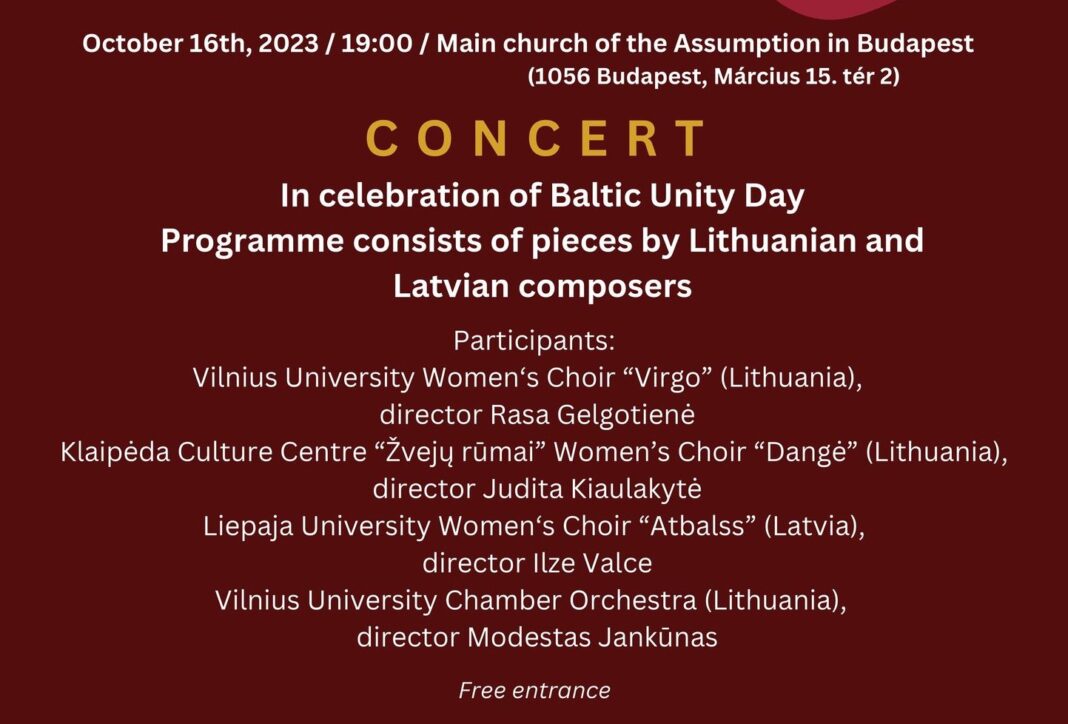 Concert in Celebration of Baltic Unity Day 2023 | Diplomatic Press Agency
